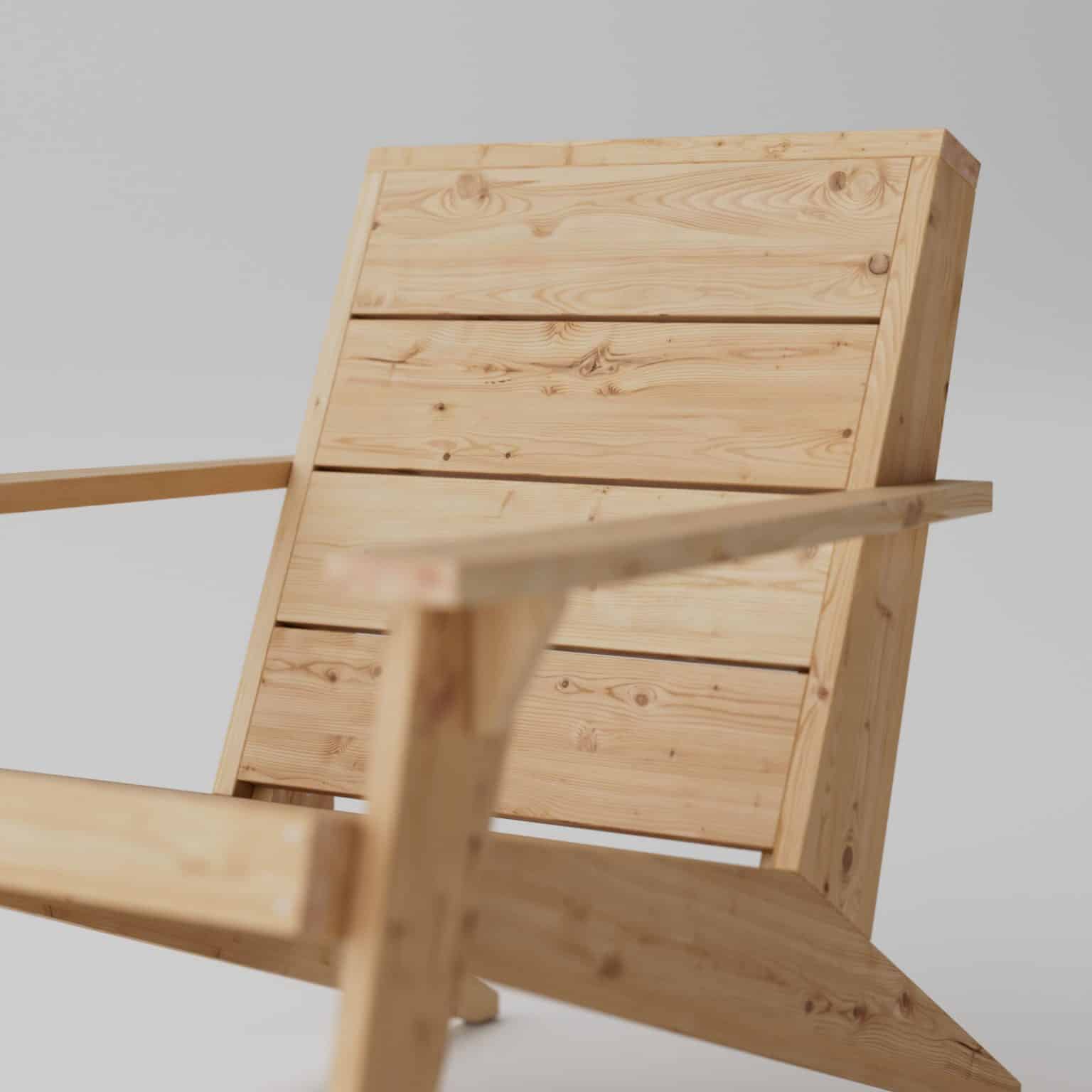 DIY Plan Adirondack Chair Lindevik – Drawing & Guide